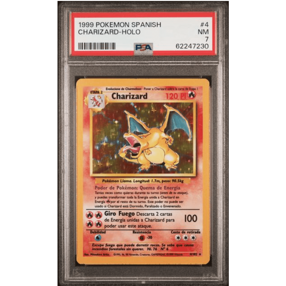 PSA 7 | Charizard (BS 4) Base Set Español 1999