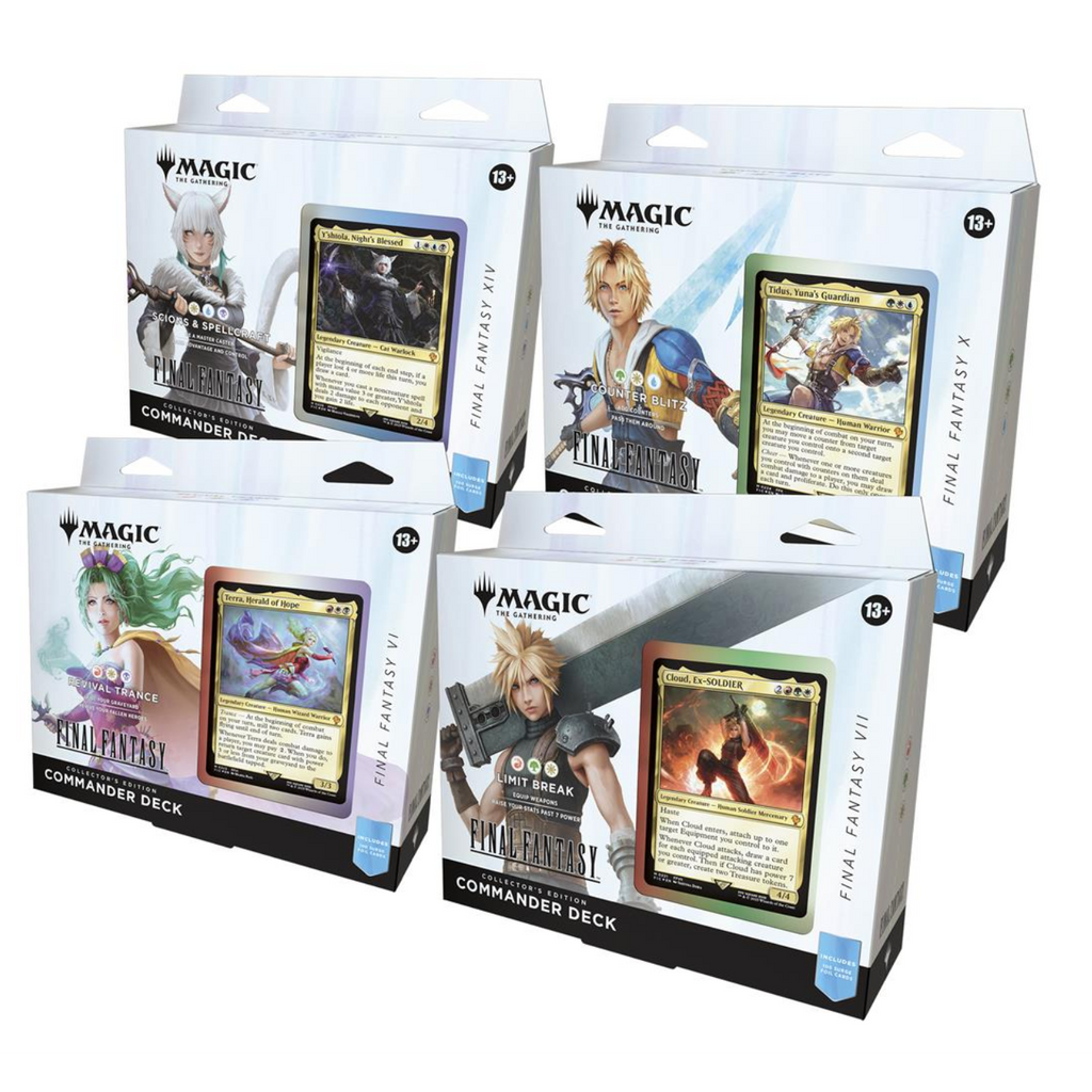 Magic x Final Fantasy | Collector's Commander Deck Display (4 Mazos ...